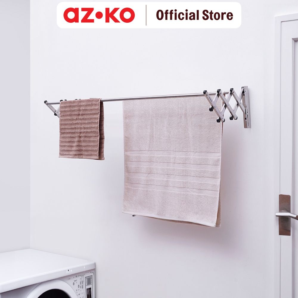 Jual AZKO Stora 120 cm Jemuran Baju Dinding Stainless Steel Gantungan ...