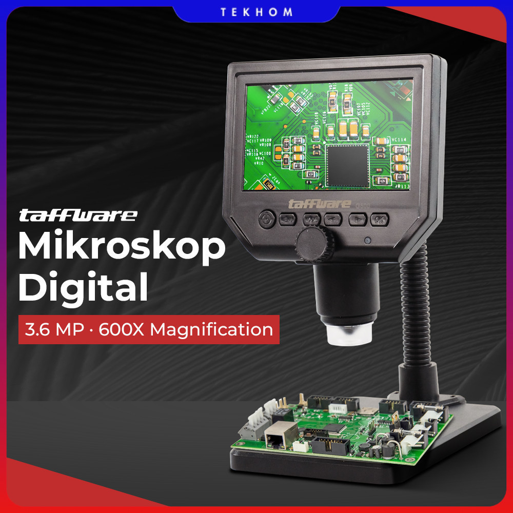 Jual Taffware Mikroskop Digital 3.6MP 600X with Monitor and Fleksibel ...