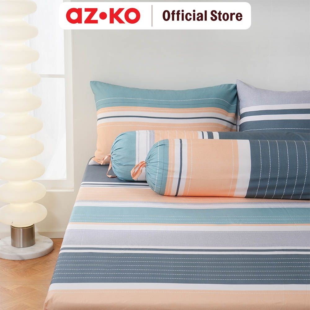 Jual AZKO Sleeplite Set Seprai Microfiber Stripe Joel Sprei Seprai ...