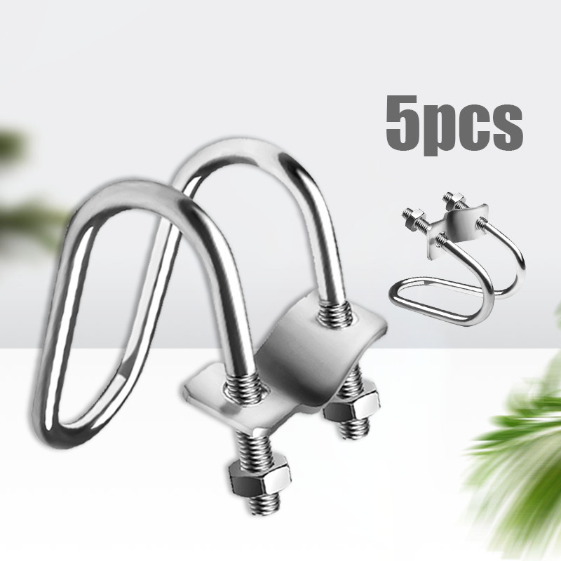 Jual 5PCS/set Klem Pipa Plat Besi Seng Clamp Penjepit Pipa Baja Double ...