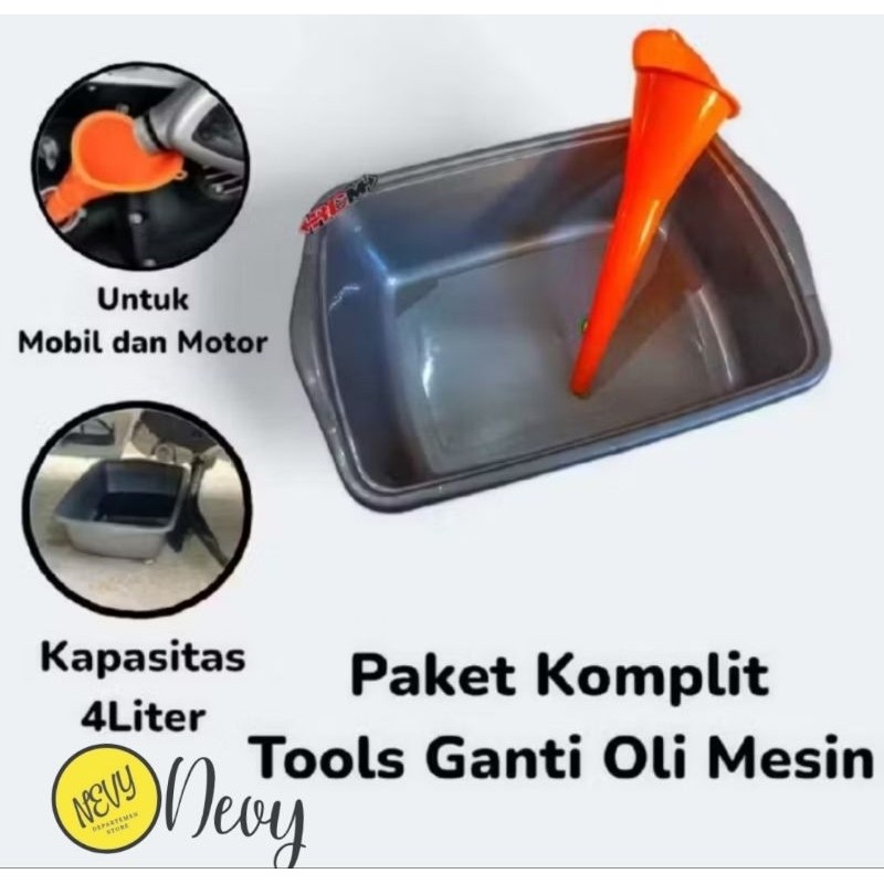 Jual Paket ganti oil motor corong oil+bak isi oil motor | Shopee Indonesia