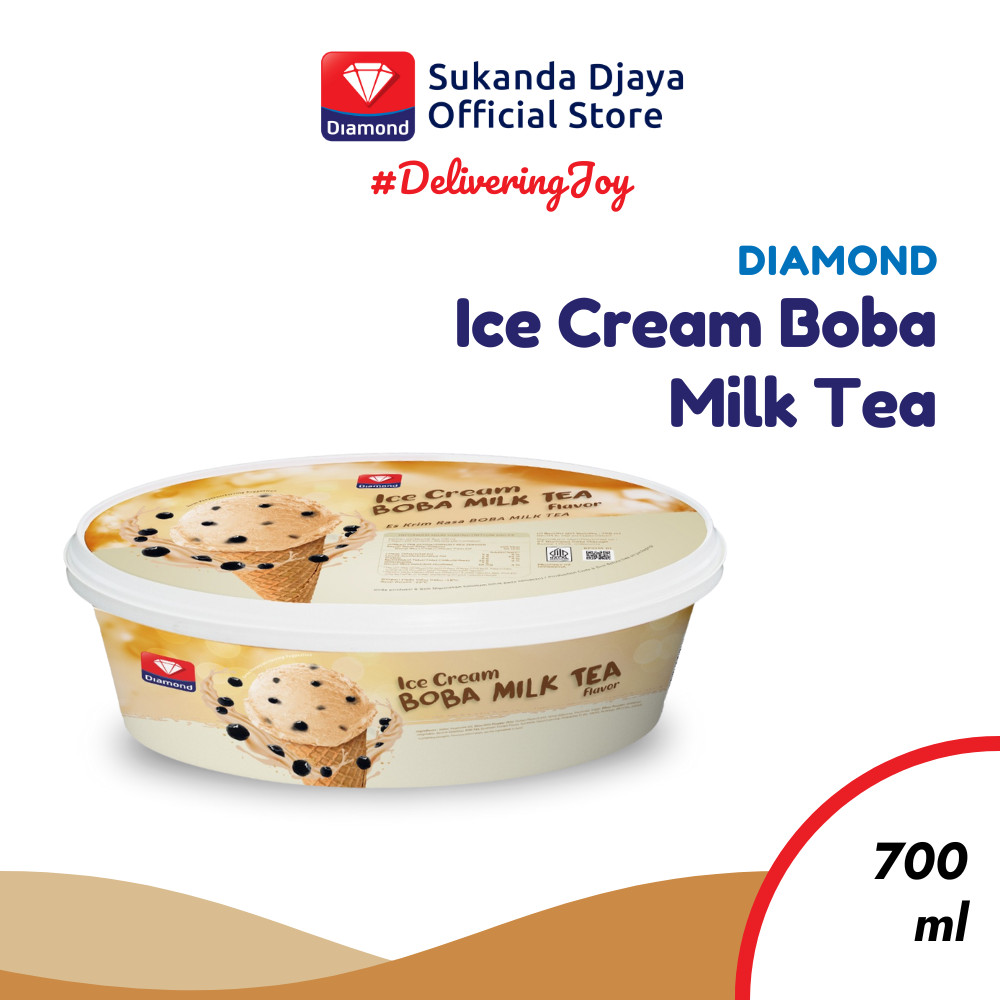 Jual Diamond Ice Cream Boba Milk Tea 700 Ml | Shopee Indonesia