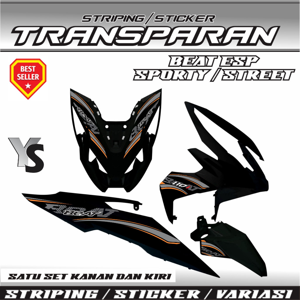 Jual Striping Custom Beat Esp New Transparan Uv Stiker New Product ...