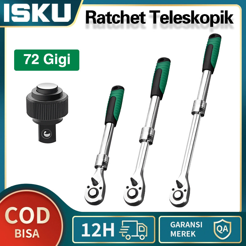 Jual ISKU 1/2 inch 72Gigi Gagang Rachet Wrench Portable Gagang Rachet ...