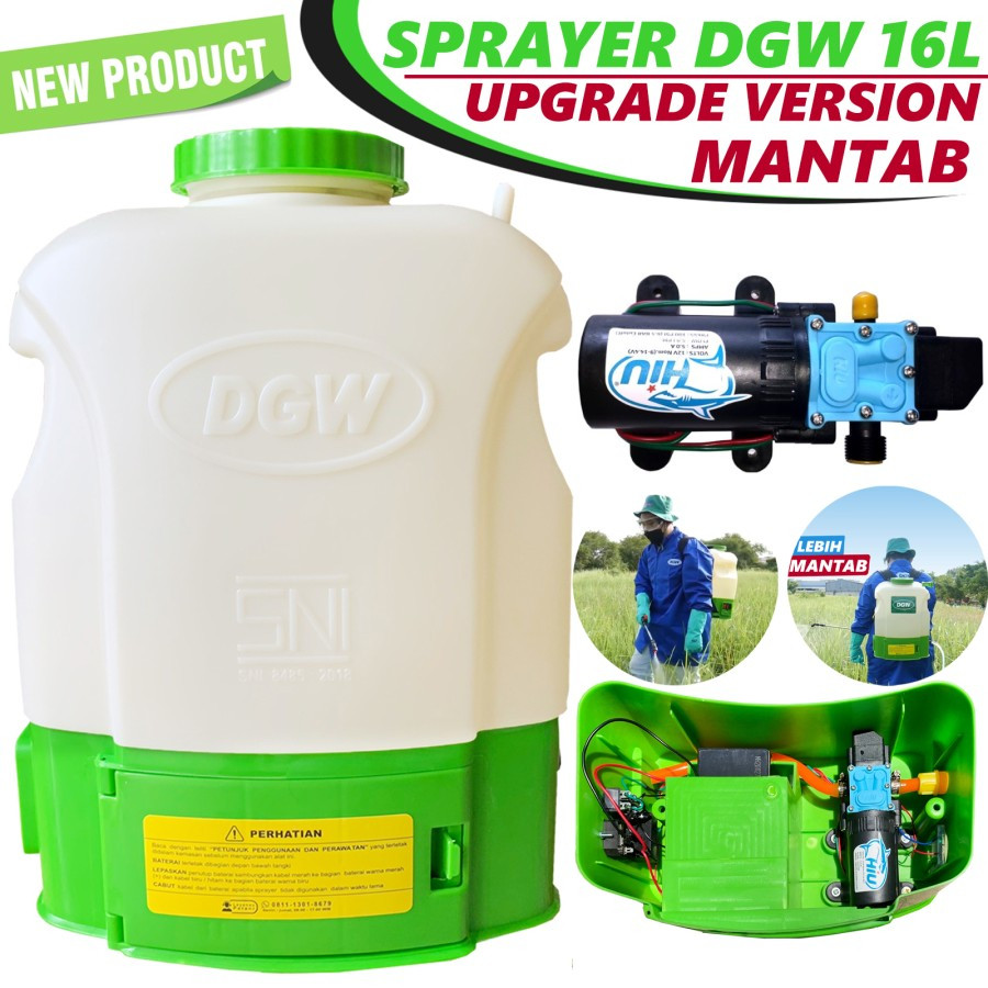 Jual Sprayer gendong elektrik DGW 16 Liter Pompa Hiu - Upgrade version ...