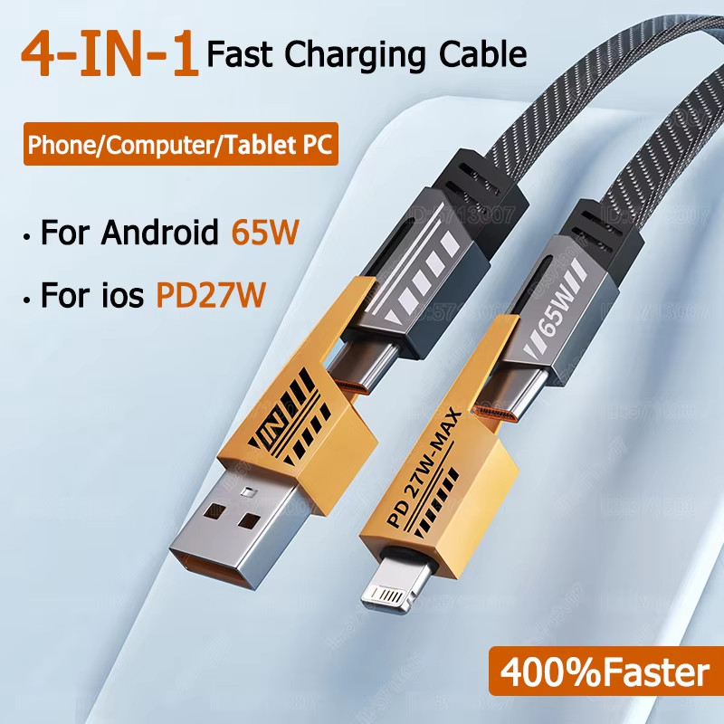 Jual Kabel Data 4in1 JK-06 Kabel Data Pengisian Cepat Micro Type-C ...