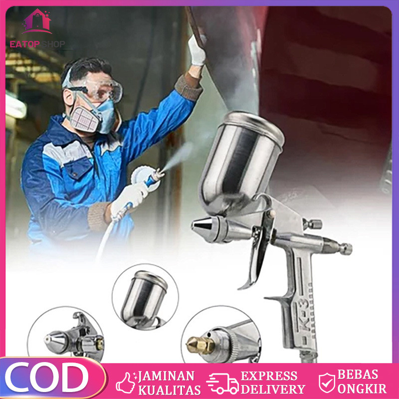 Jual Spray Gun Auarita F3 Original 3 Varian Nozzle 0.5 0.8 Dan 1.0 Mm K3 Spray Gun 150ML Pistol ...