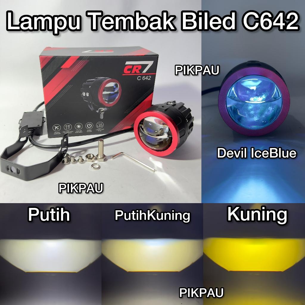 Jual CR7 Lampu Tembak Biled C642 Original LED Full Aluminium Premium ...