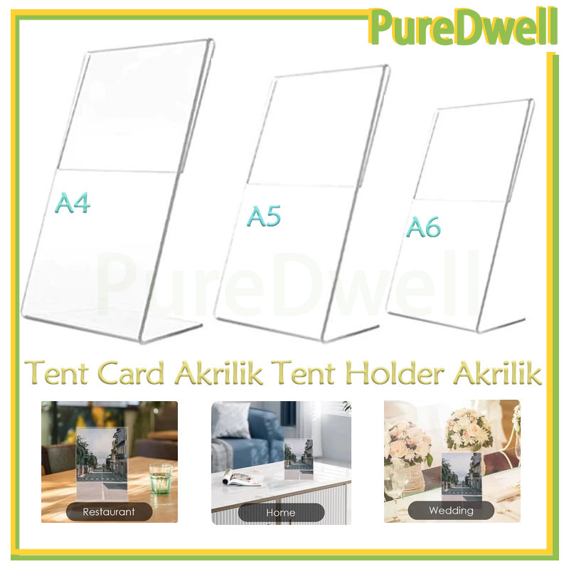 Jual Tempat Brosur Akrilik A4-A5-A6/ Tent Card Akrilik / Tent Holder ...