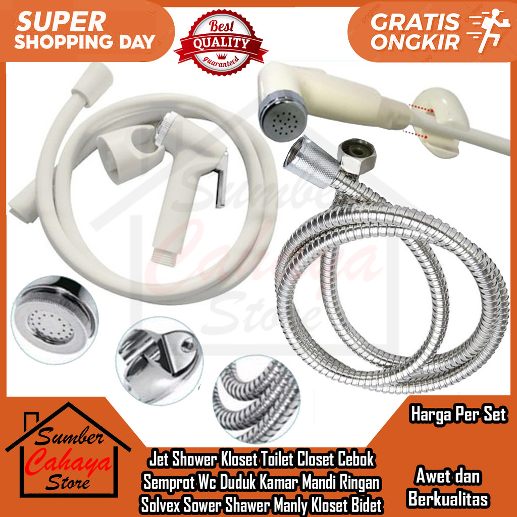 Jual Jet Shower Kloset Toilet Closet Cebok Semprot Wc Duduk Kamar Mandi ...