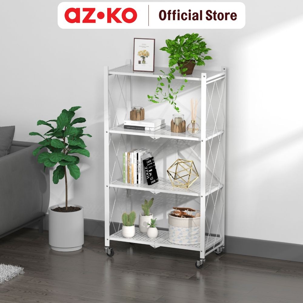 Jual AZKO Stora Rak Penyimpanan 4 Tingkat Foldable - Putih Organizer ...