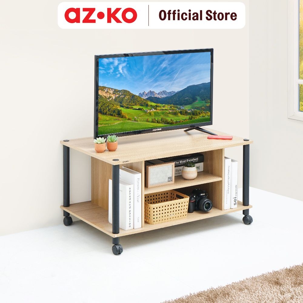 Jual AZKO Stora Rak Penyimpanan 2 Tingkat Dengan Roda - Cokelat ...