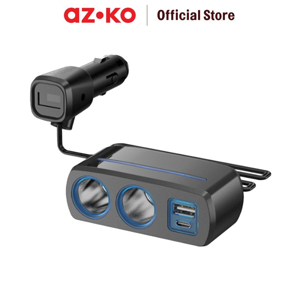 Jual AZKO Otto Klasse Charger Mobil Usb & Type C Dengan Lighter Socket ...