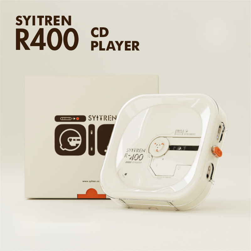 Jual Syitren R400 Retro CD Player Portable Bluetooth Wireless Walkman ...