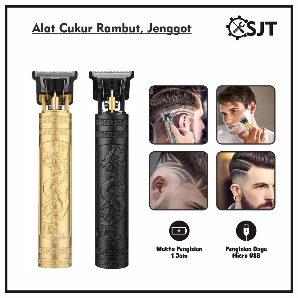 Jual SJT - Alat Cukur Rambut Jenggot Kumis Elektrik Vintage T9 / Pemangkas Rambut | Shopee Indonesia
