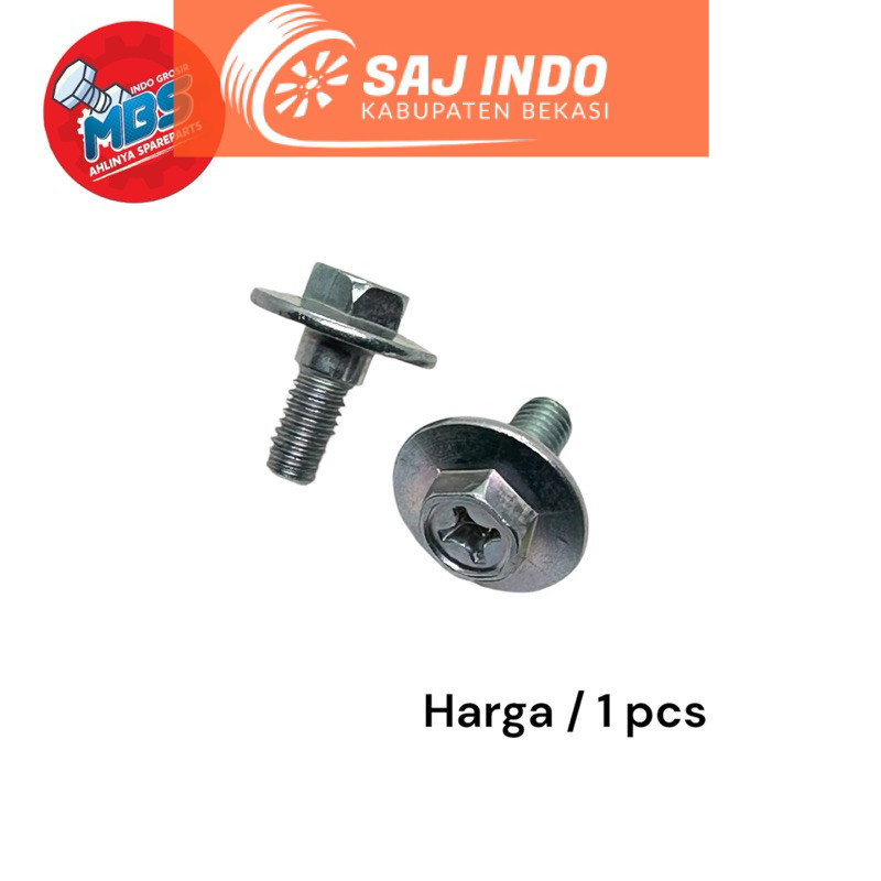 Jual cod BOLT FLANGE M6 BAUT 10 TOPI LEBAR DOBEL KUNCI BAUT KHUSUS ...