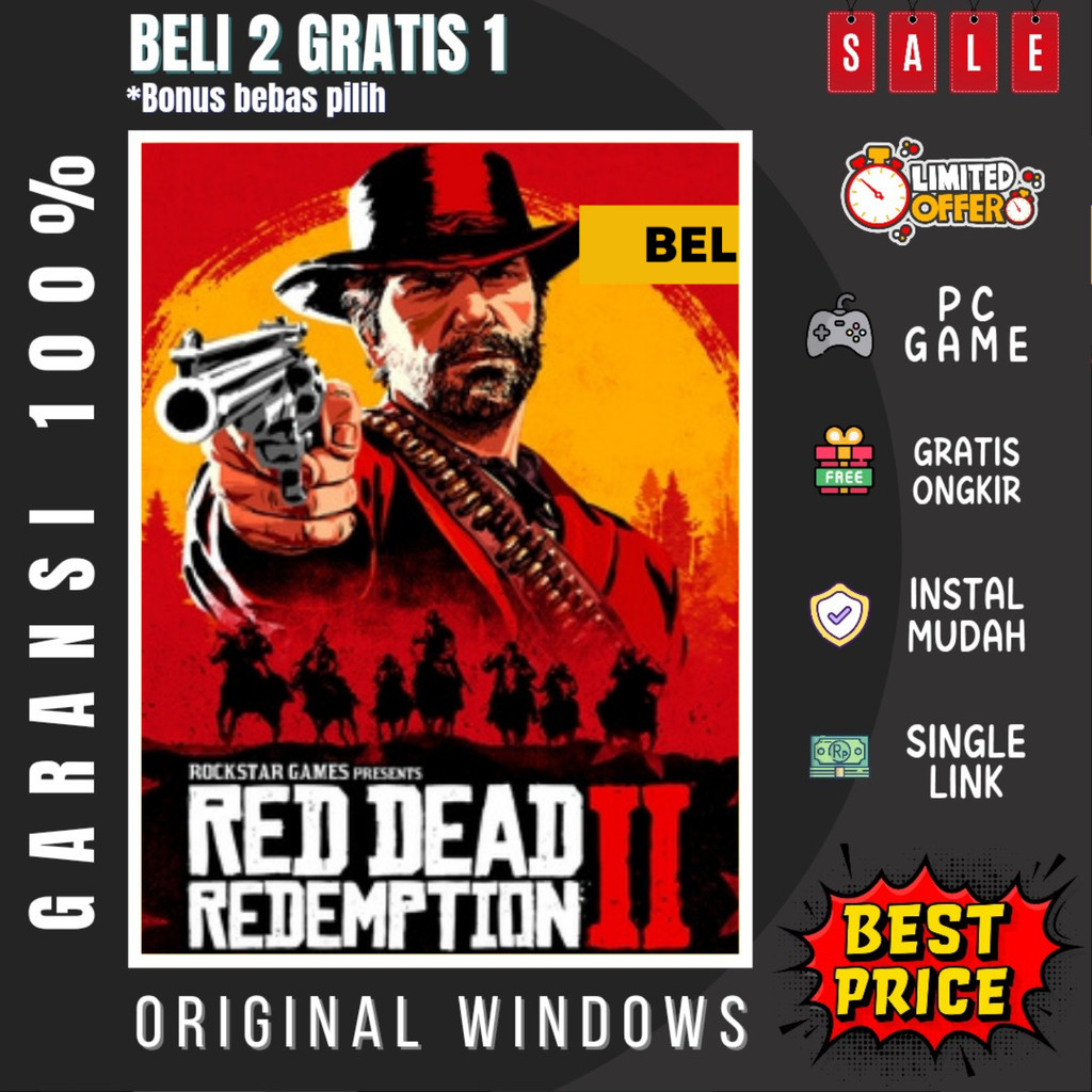 Jual RED DEAD REDEMPTION 2 - GAME PC - GAME LAPTOP - PC GAMES - BELI 2 ...
