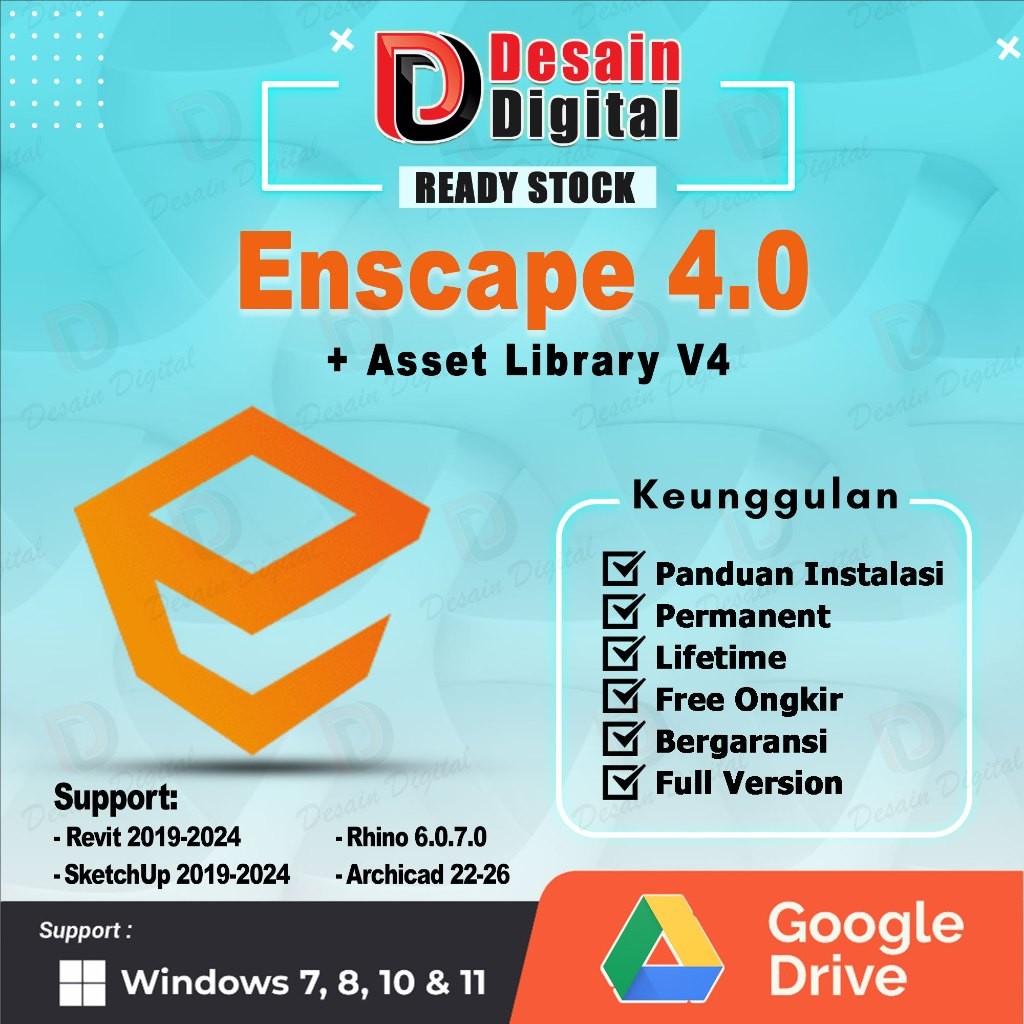 Jual Plugin Enscape 4.0 Terbaru Full Version + Asset Library V4 ...