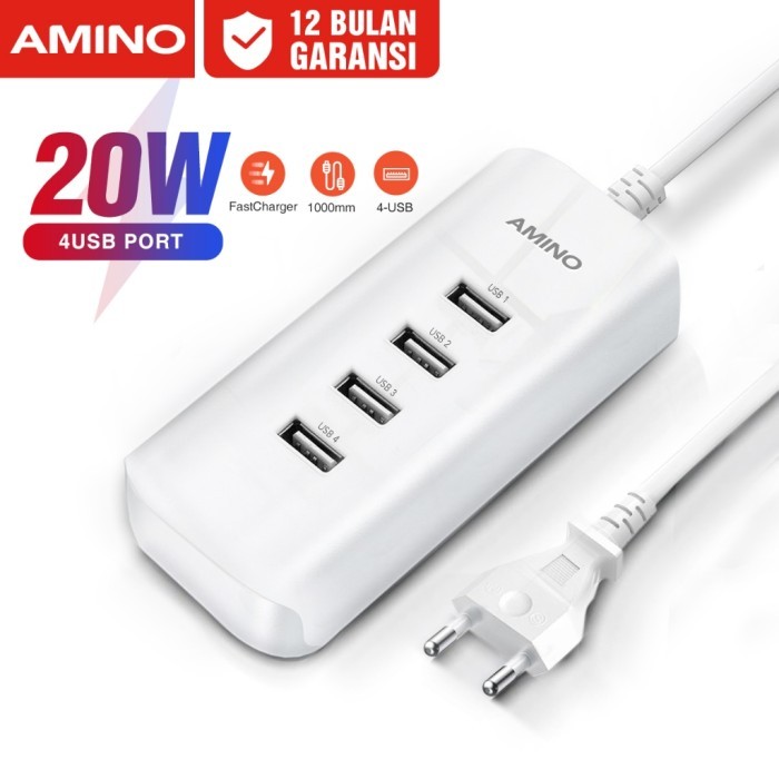 Jual 4 USB Port Multi Port Charger Fast Charger LED Function 5V 2A 20W ...