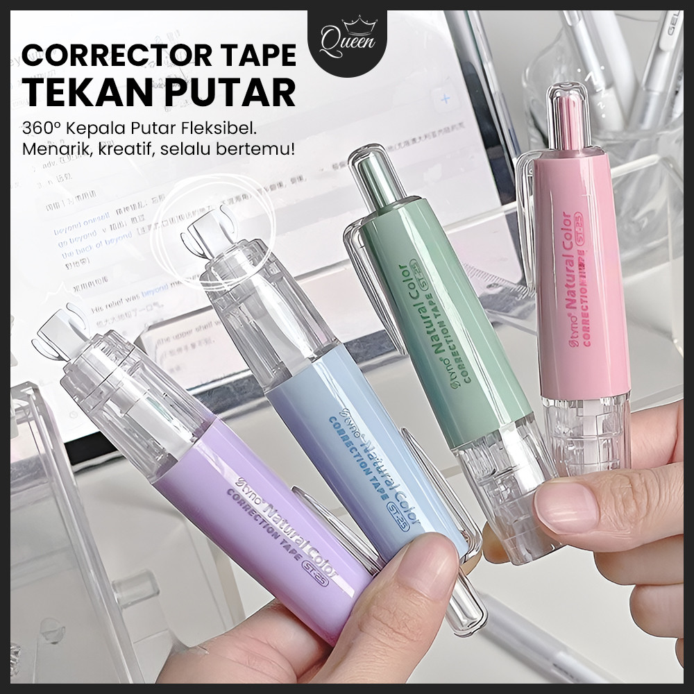 Jual QG Tip Ex Mechanical Transparant Correction Tape | Shopee Indonesia