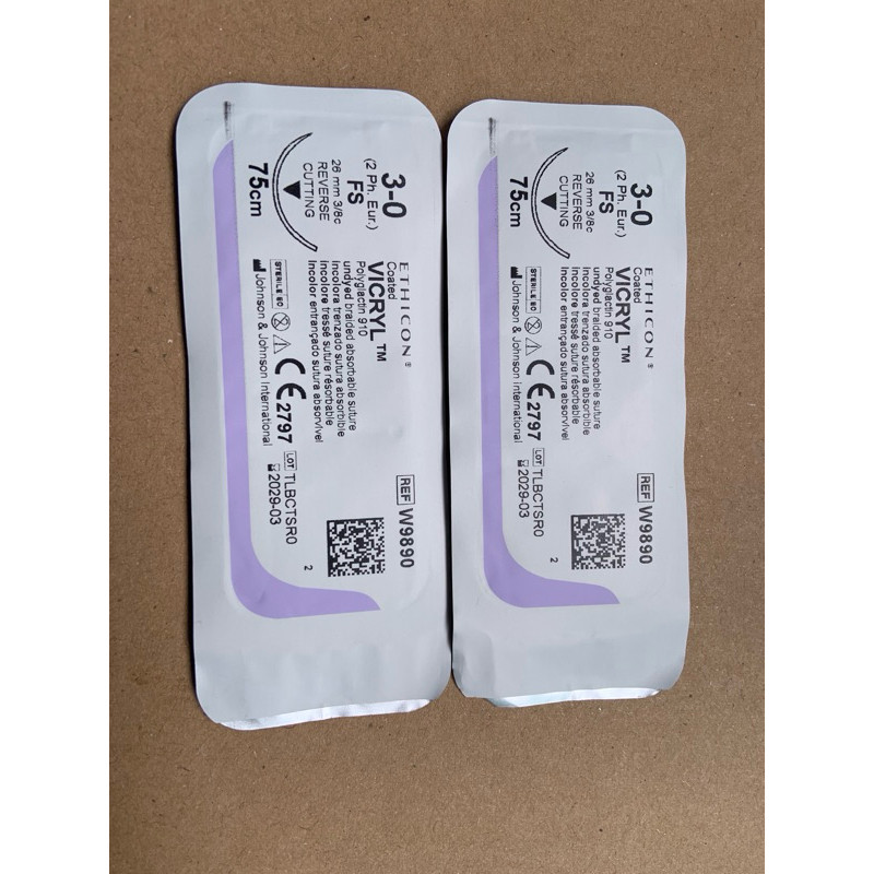 Jual vicryl 3-0 reverse cutting W9890 benang operasi | Shopee Indonesia