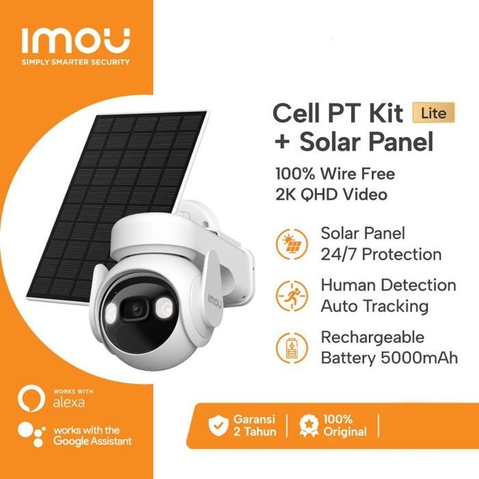 Jual Imou Cell PT 4G Kit Lite Solar Panel 3MP 4G Kit Lite Solar 2K ...