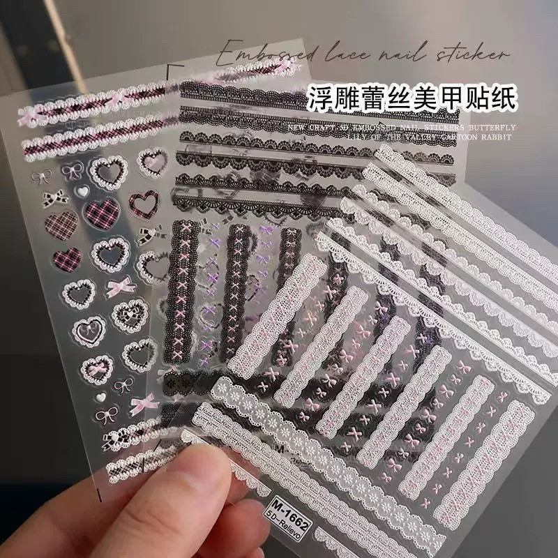Jual (1pcs) H230 Sticker Kuku 5D Premium Lace Style / Nail Art Sticker ...