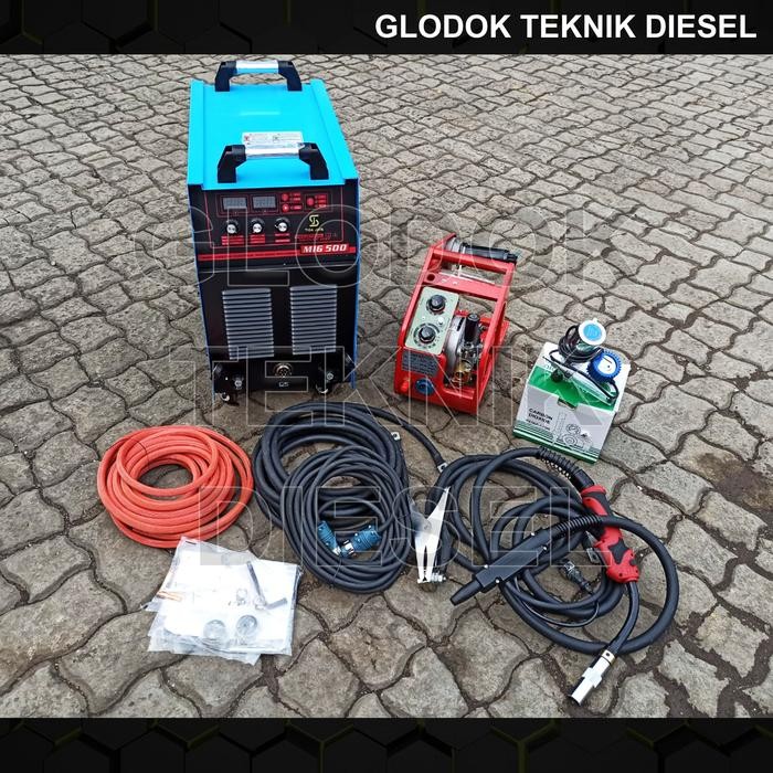 Jual Mesin Las MIG500 MIG 500 CO2 + Wire Freeder Welding Machine ...