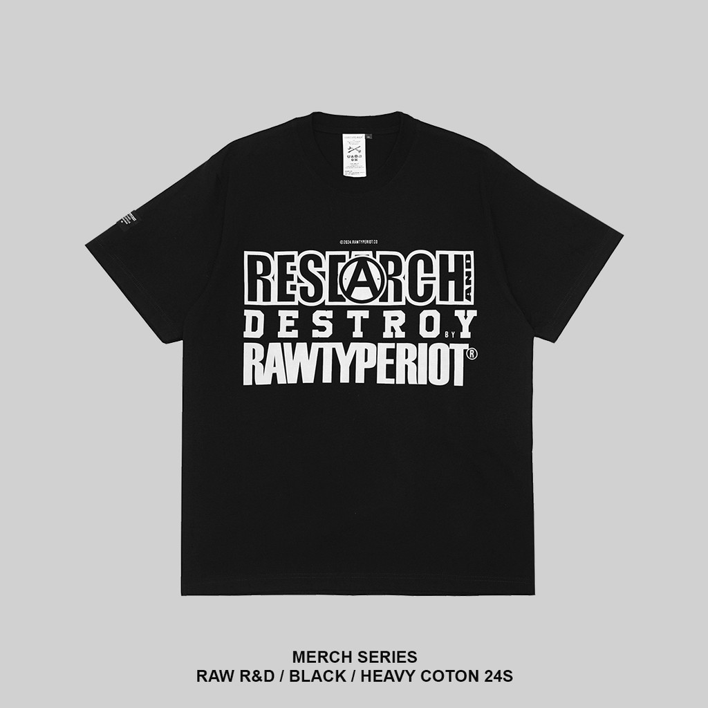Jual RAWTYPE RIOT Raw R&D Tees - Black | Shopee Indonesia