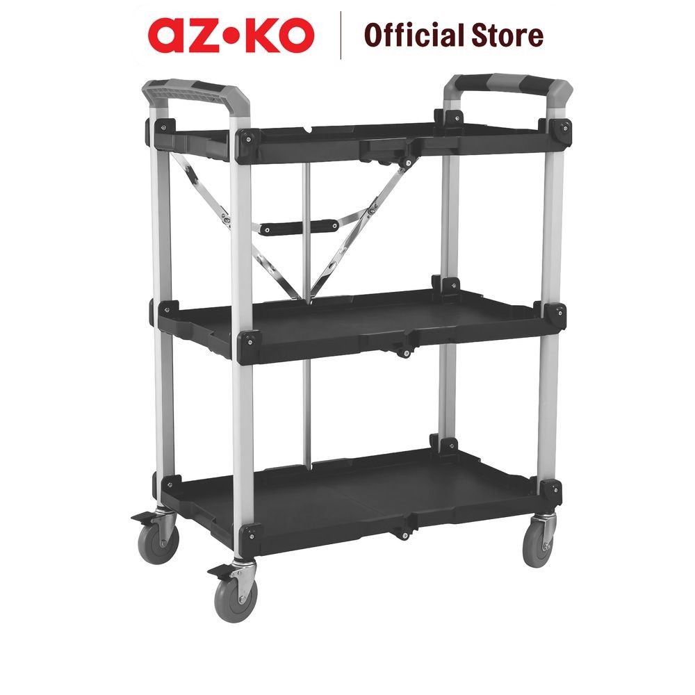 Jual AZKO Krisbow Troli Perkakas Lipat 3 Tingkat Trolley Roda Foldable ...