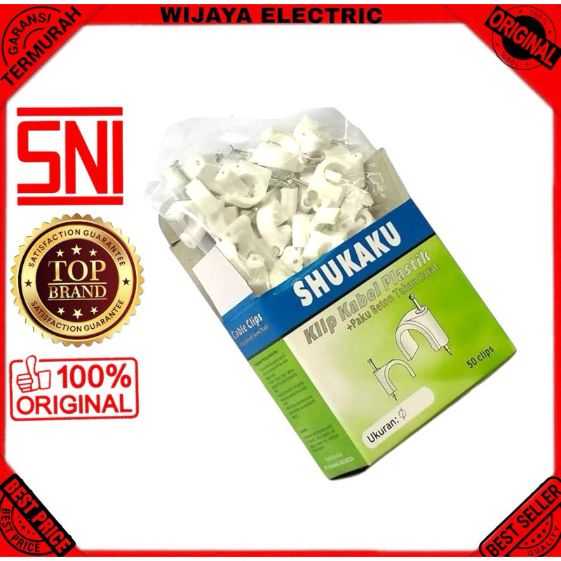 Jual Shukaku Klem kabel paku Beton 4/5/6/7/8/9/10 mm clamp paku beton ...