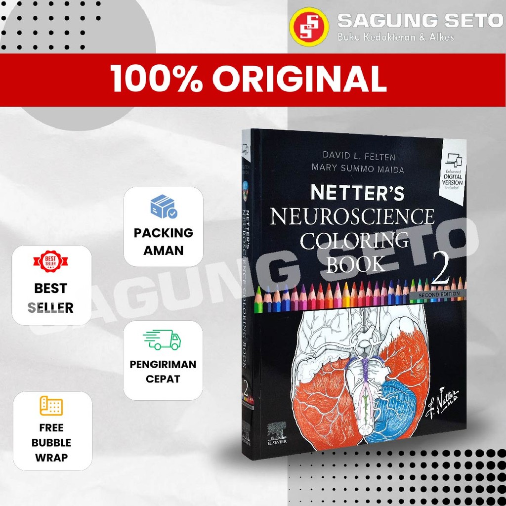 Jual BUKU NETTERS NEUROSCIENCE COLORING BOOK 2ED - FELTEN | Shopee ...