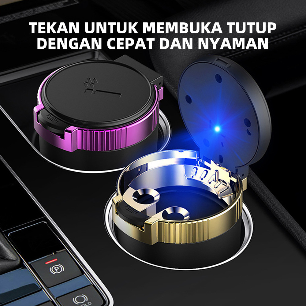 Jual Asbak Mobil Lampu Led Stainless Steel Mobil Asbak Portable Tempat ...