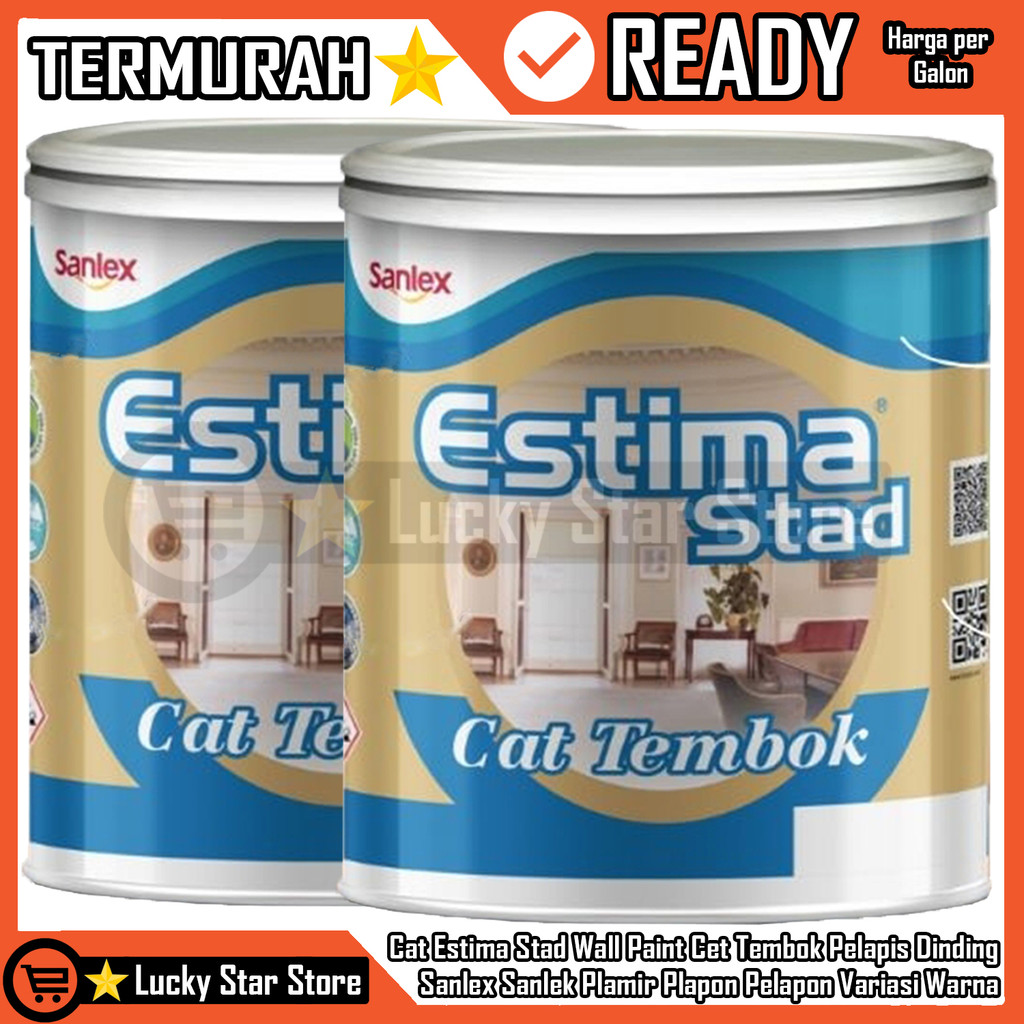 Jual Cat Estima Stad Cet Tembok Wall Paint Sanlex Pelapis Dinding ...
