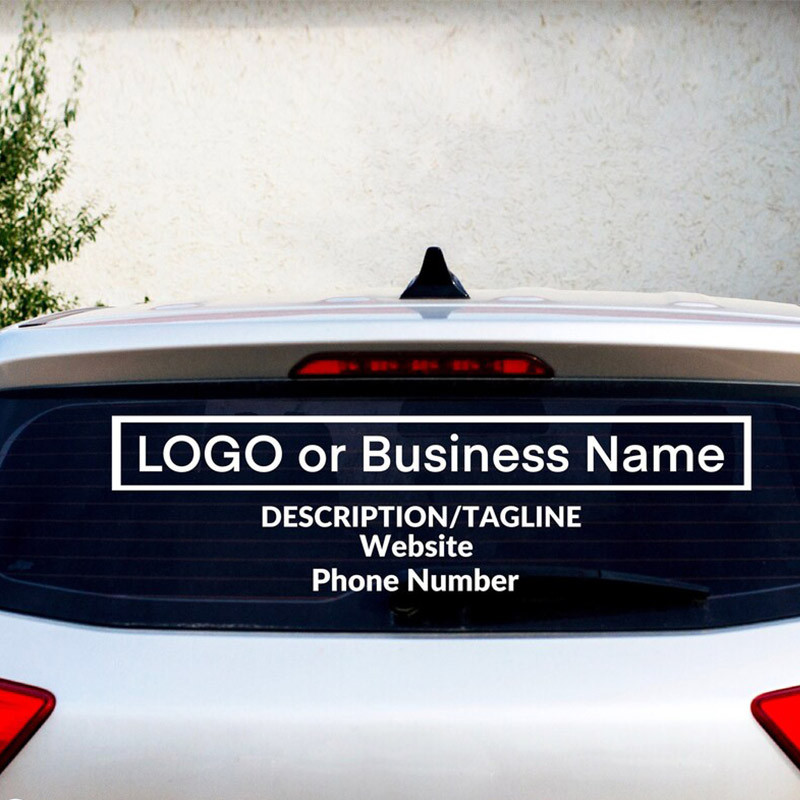 Jual Sticker Custom Mobil custom Business Car Window Decal, Company ...