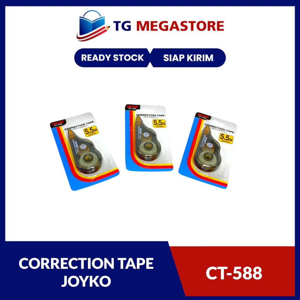 Jual TIPE-X / CORRECTION TAPE JOYKO CT-558 5.5mm | Shopee Indonesia