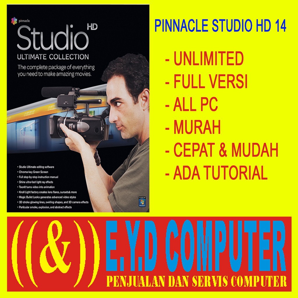 Jual PROGRAM PINNACLE STUDIO HD 14 FULL VERSION BANYAK PC APLIKASI ...