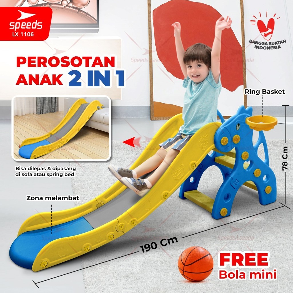 Jual KHI34 MOLION Mainan Anak SNI: Perosotan, Seluncuran, Ayunan, Kuda ...