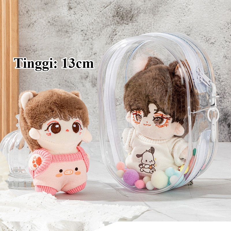 Jual (Ready) Dompet Boneka Oval Pouch Doll keychain bag pvc transparant ...