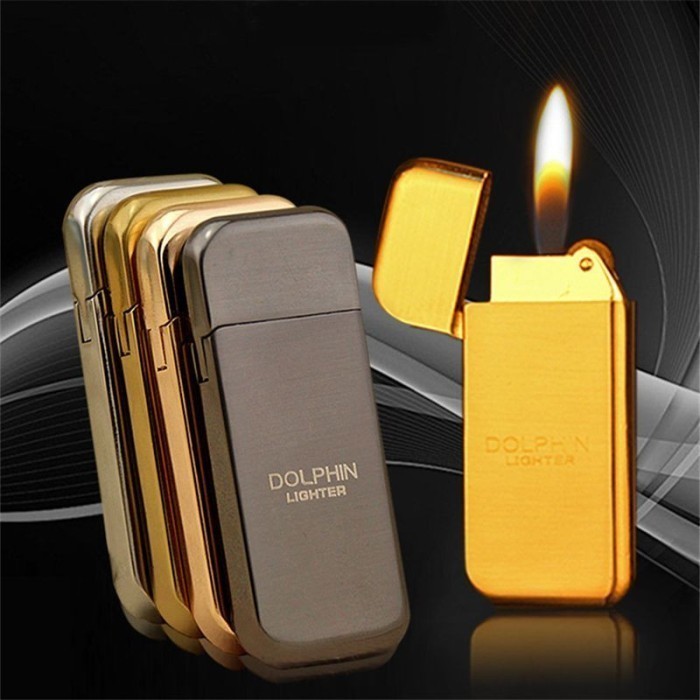Jual Korek Api Gas Mini Tipis Ultra Slim Lighter Kriket Butane Dolphin ...