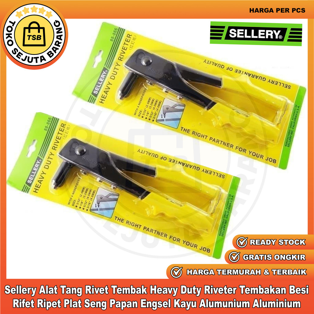 Jual Sellery Alat Tang Rivet Tembak Heavy Duty Riveter Jet Kodai 2,4mm ...