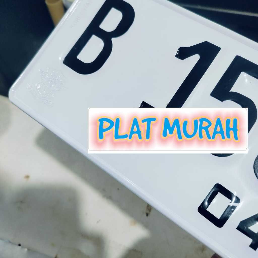 Jual Cetak Baru Angka Plat Mobil Putih Bebas Custom Angka Terbaru ...