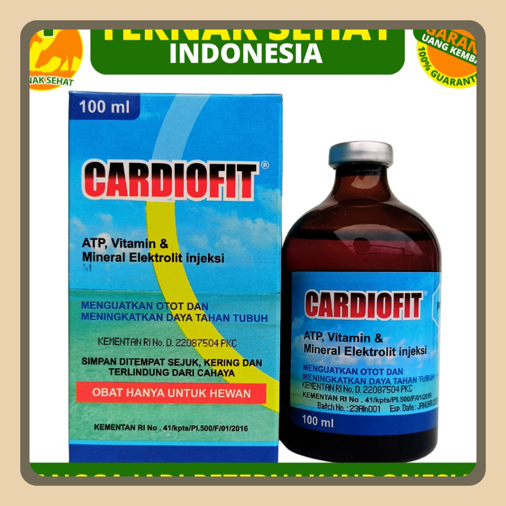 Jual CARDIOFIT 100 ml - Obat Sapi Ambruk Vitamin Mineral Penguat Otot ...