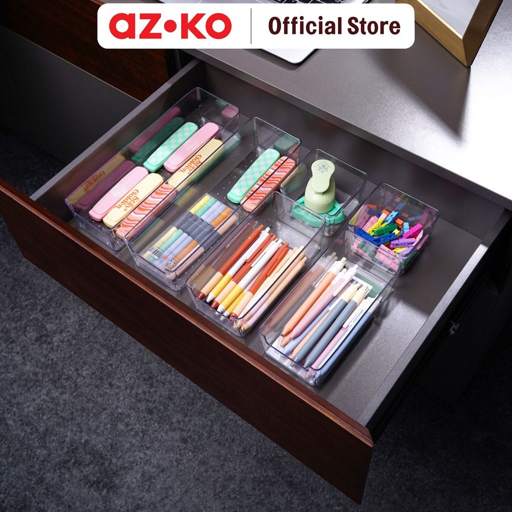 Jual AZKO Stora Set 6 Pcs Organizer Laci Clear Kotak Penyimpanan Space ...