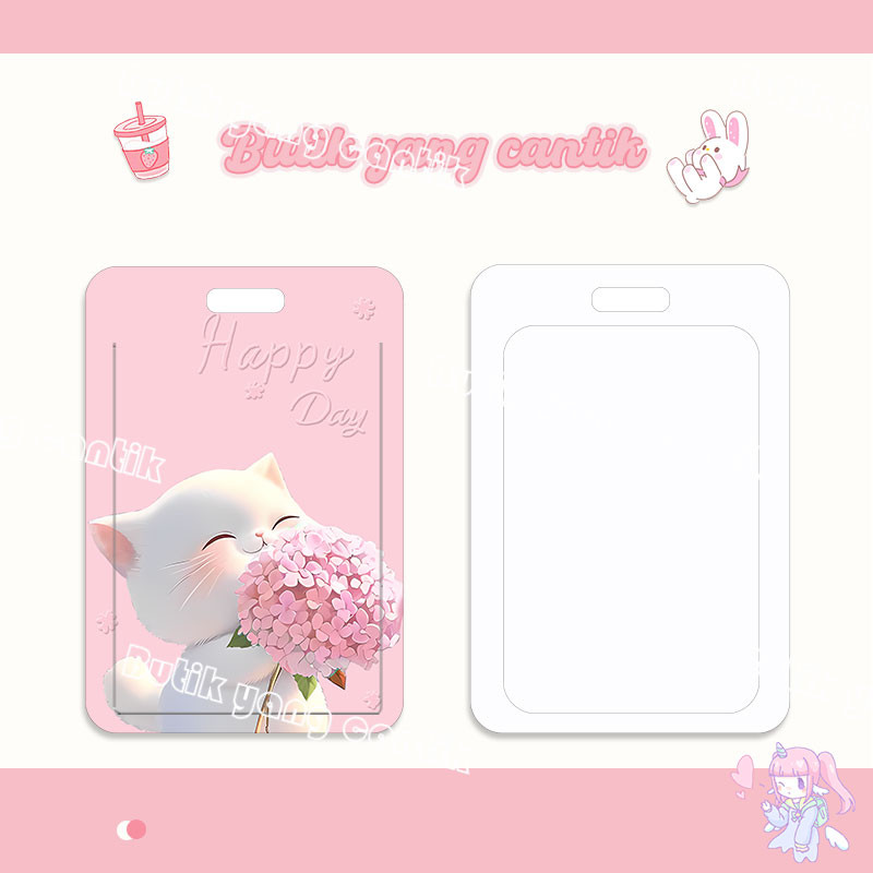 Jual ID CARD HOLDER,Tempat kartu anak kucing buket lucu, cocok untuk ...