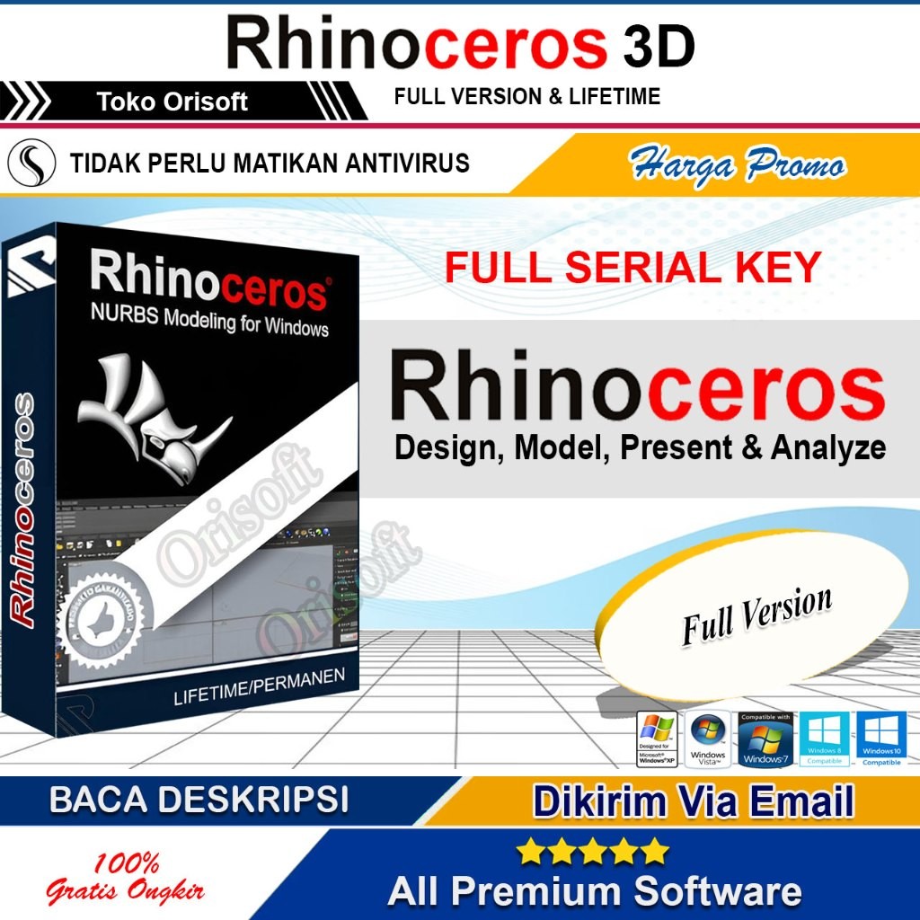 Jual Rhinoceros 3D 8.10 Pro Terbaru Full Version Lifetime | Shopee Indonesia
