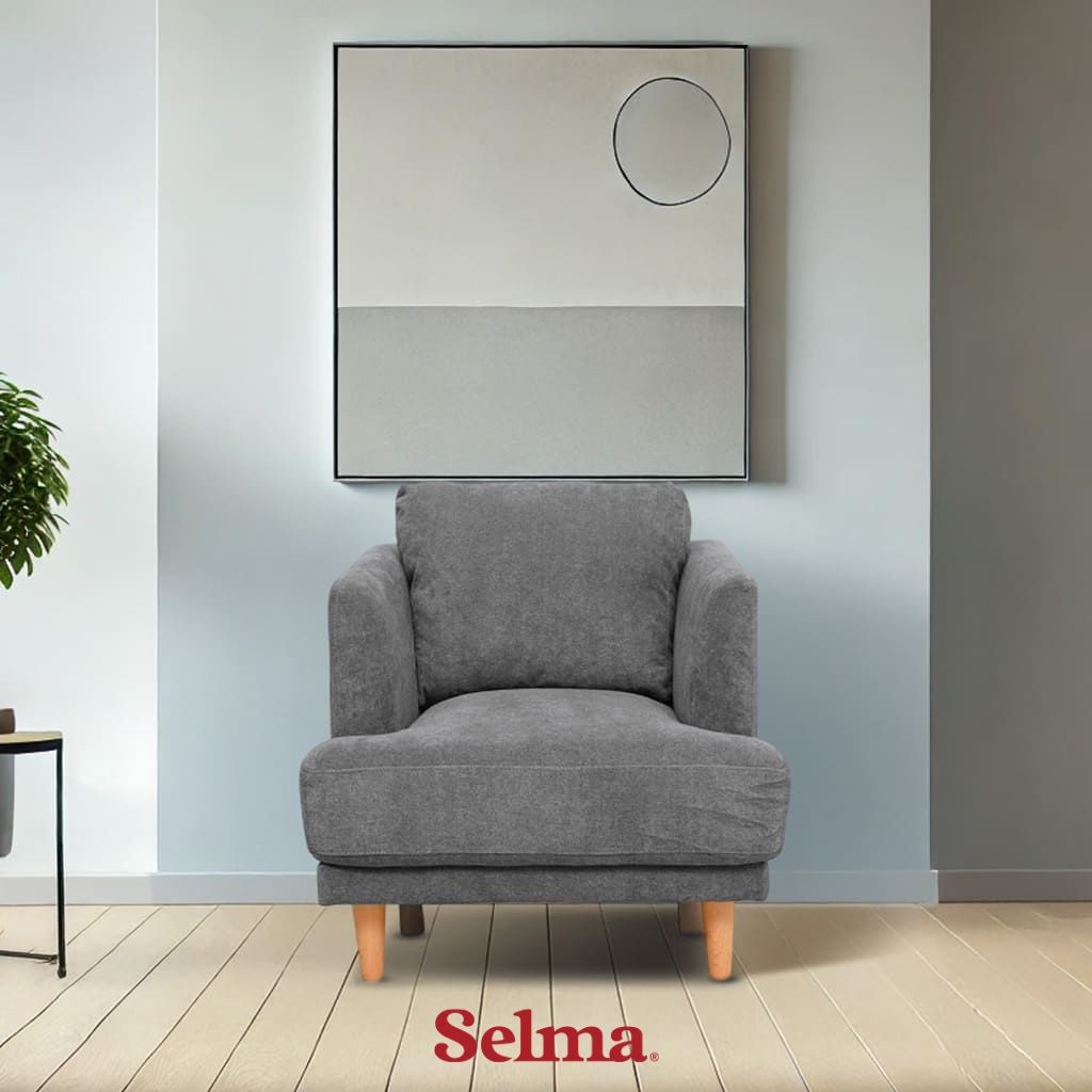Jual Selma Zuko Sofa Fabric 1 Seater - Abu-Abu Tempat Duduk Empuk Sofa ...