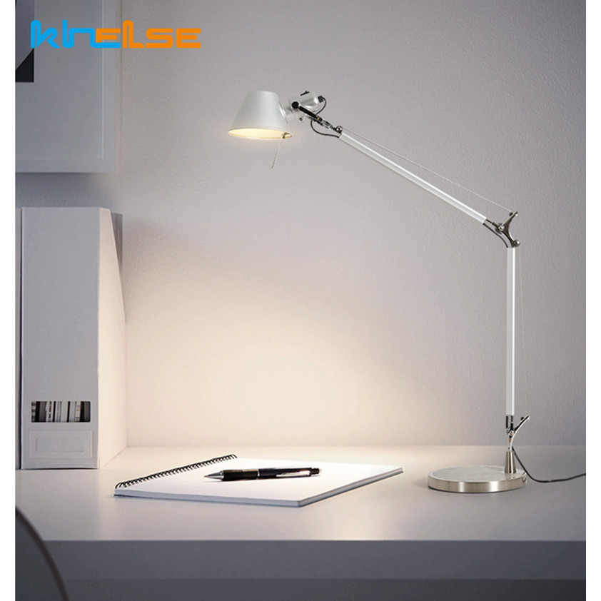 Jual Modern Office Work Study Desk Lamp Swing Long Arm Flexible ...