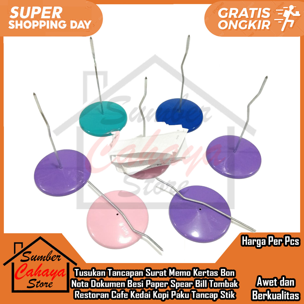 Jual Tusukan Tancapan Surat Memo Kertas Bon Nota Besi Paper Spear Bill ...