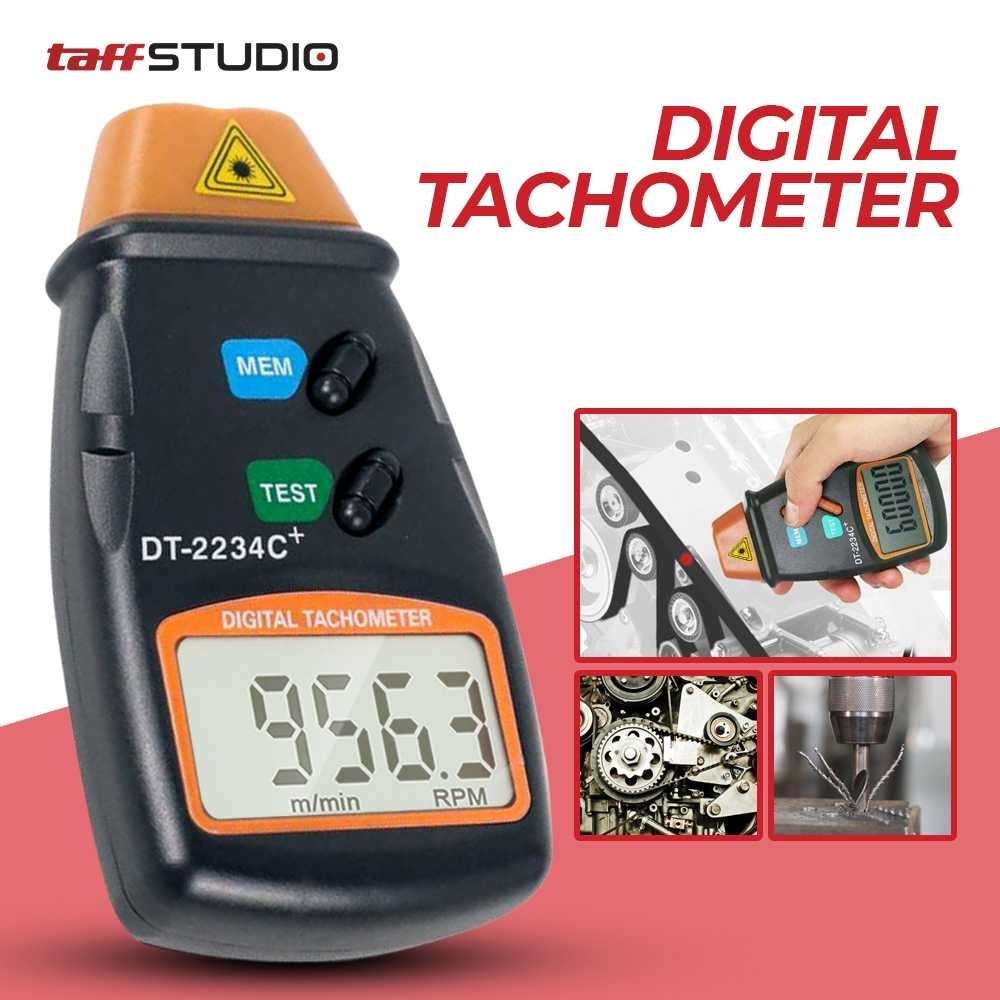 Jual TaffSTUDIO Digital Laser Photo Tachometer LCD 2.5-99999 RPM - DT-2234C+ ( Fattah ) | Shopee ...
